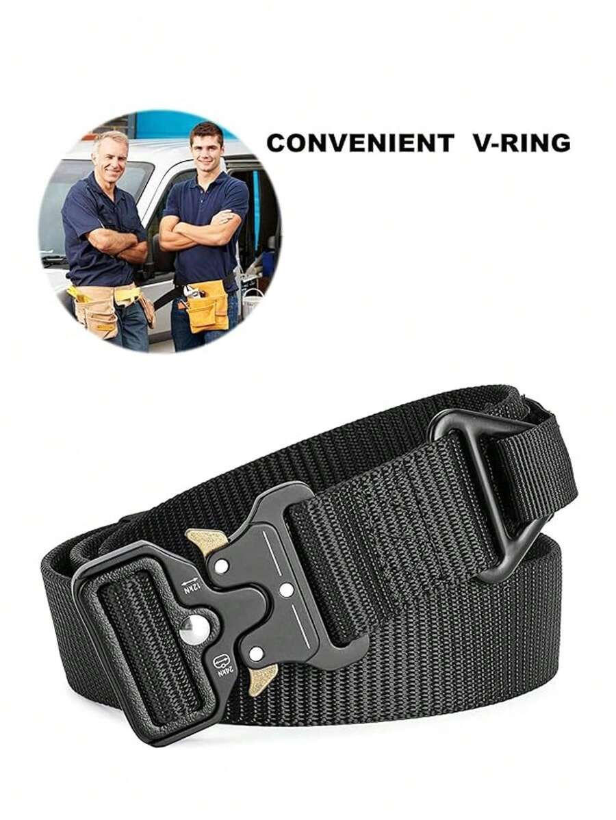 1pc/3pcs Men's Tactical Belt, Military Style Work, Hiking, Rigging ...