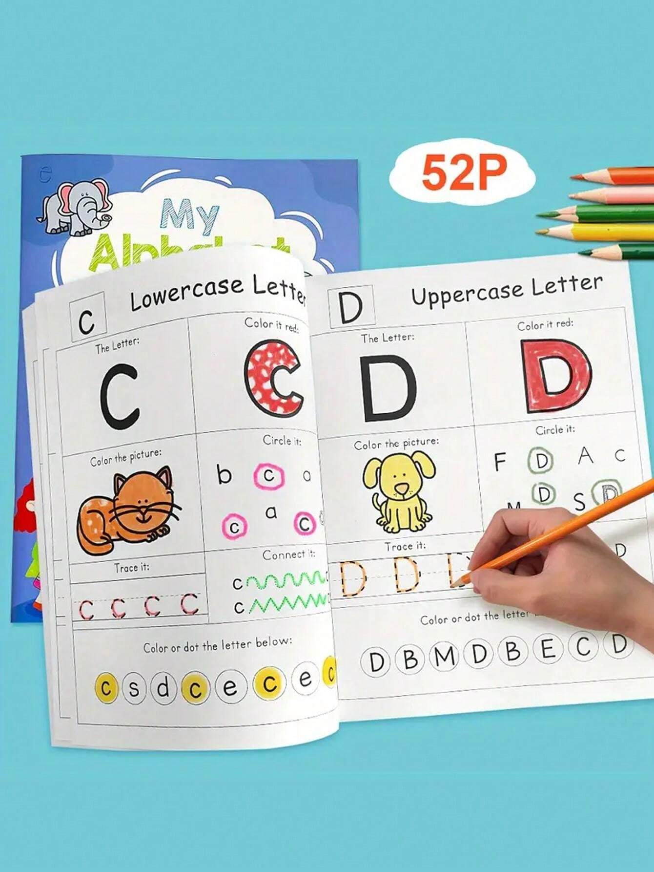 53 Pages A-Z Alphabet & Phonics Practice Sheets, Suitable For Preschool ...