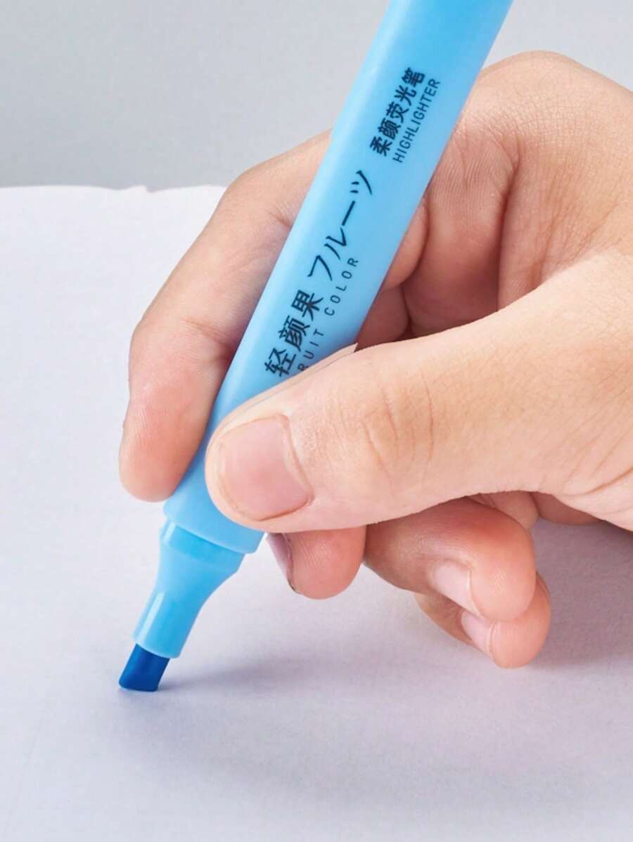 Paile colour 6 Colors Macaron Pastel Fluorescent Highlighter Pens ...