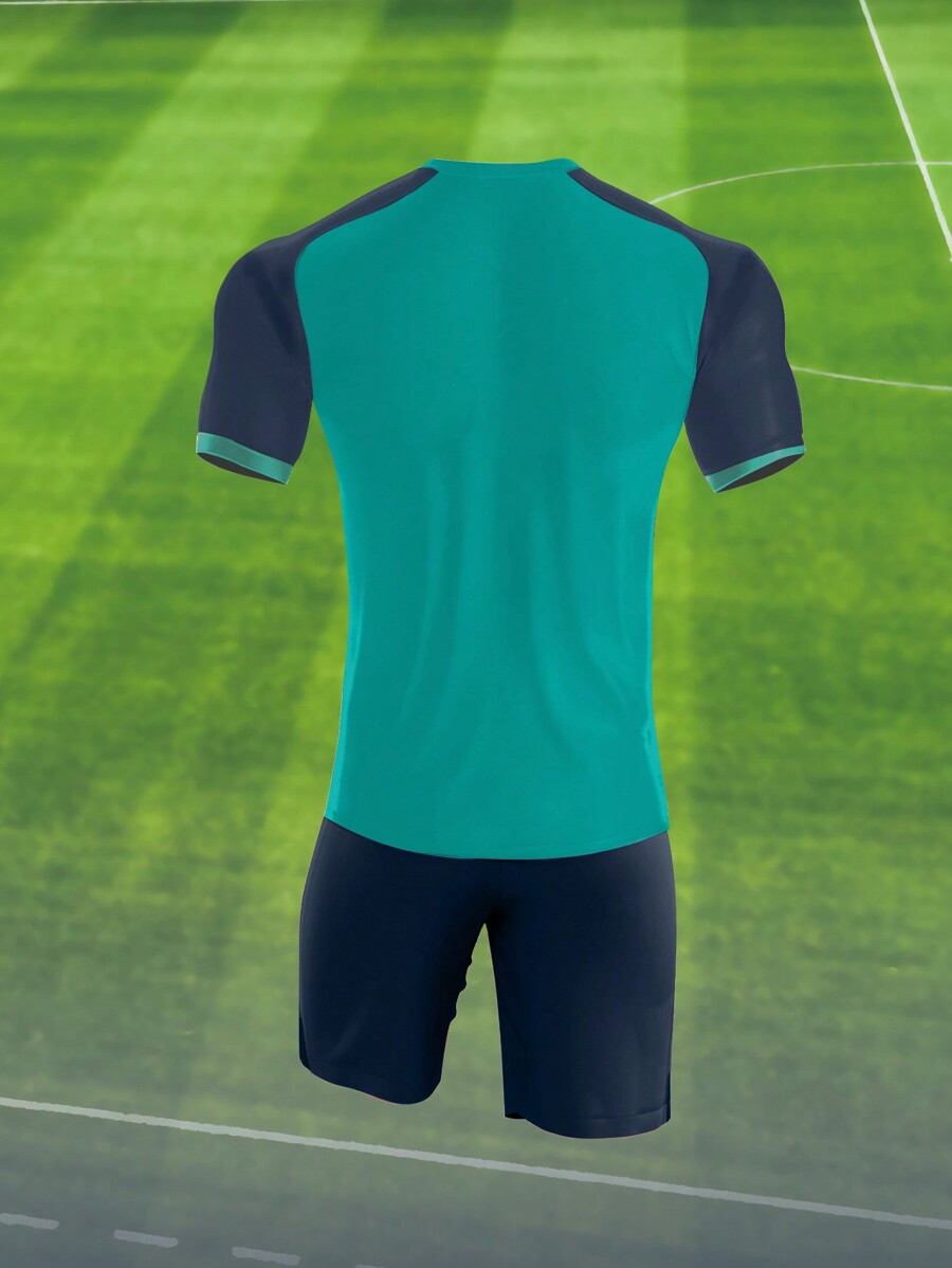 Men's Football Jersey Set, Breathable Moisture-Wicking Game Uniform ...