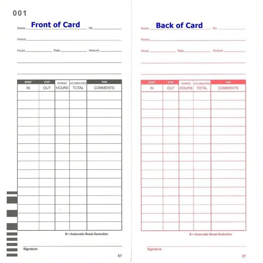 1000 Lathem 7000E 7500E Time Clock Cards, E7 Compatible | SHEIN USA