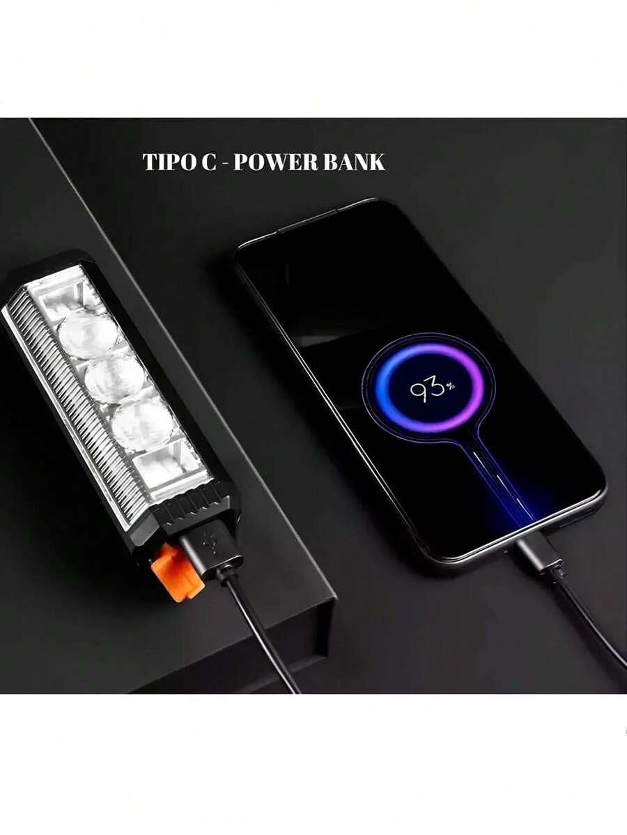 Monster 4 Led Tg3 Headlight USB Bike Flashlight 10,000 Lumens T6 USB Type C Black Color for Sale ...