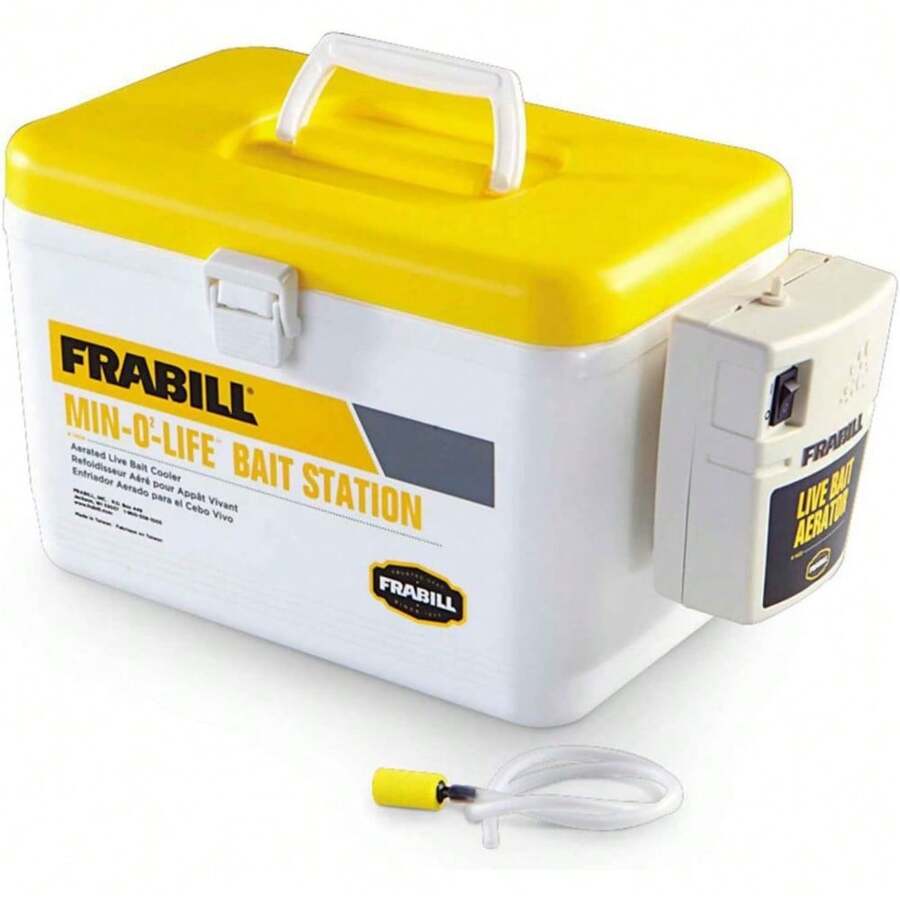 Bait Box With Aerator | Live Bait Storage Cooler With Portable Aerator ...