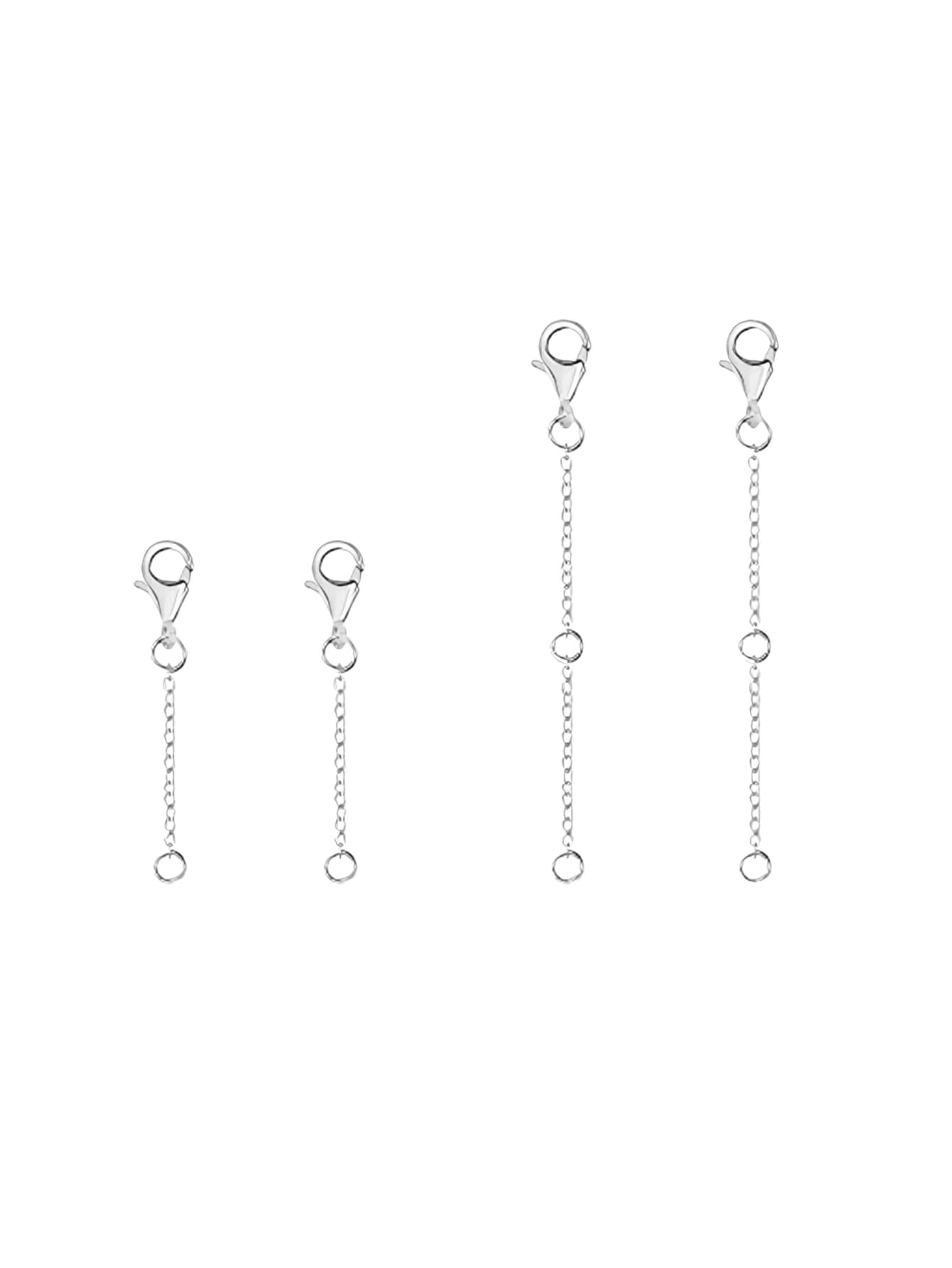 4Pcs Golden Stainless Steel Necklace Extender Chain Necklace Extenders ...