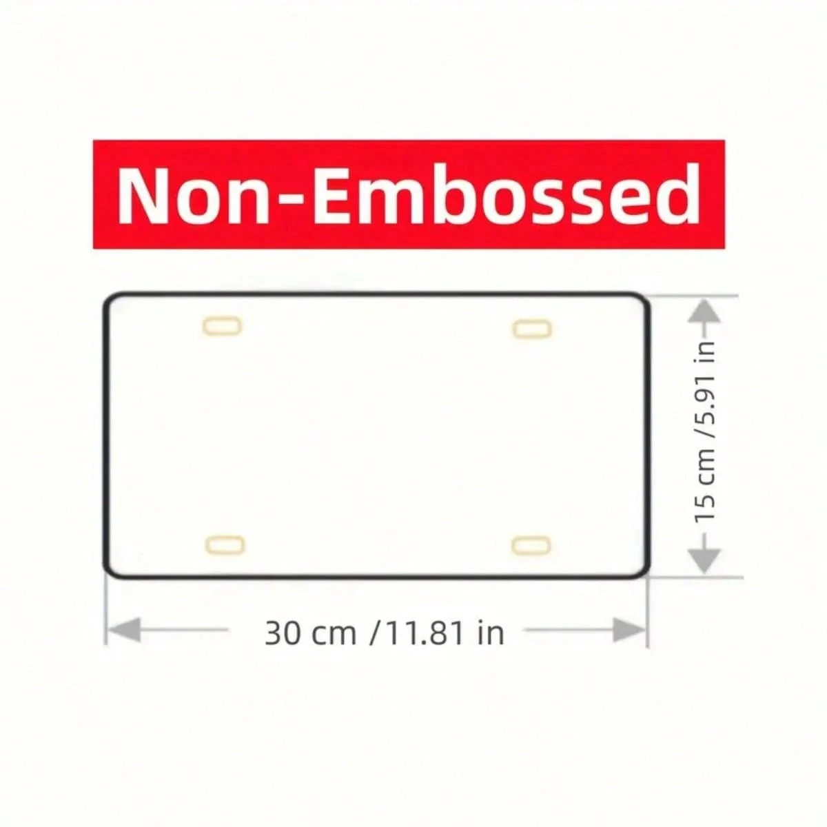 Plaque d'immatriculation métallique personnalisée de 6 x 12 pouces ...