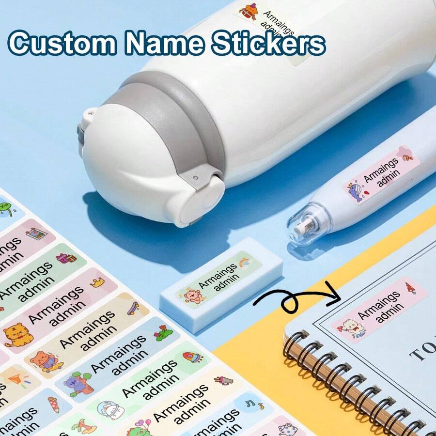 Personalized Waterproof Name Stickers For Office Use: Durable Custom ...