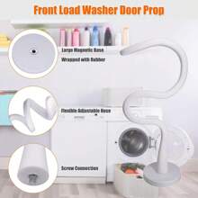 Silicone Washer Door Prop Magnetic Washing Machine Door Holder Keep ...