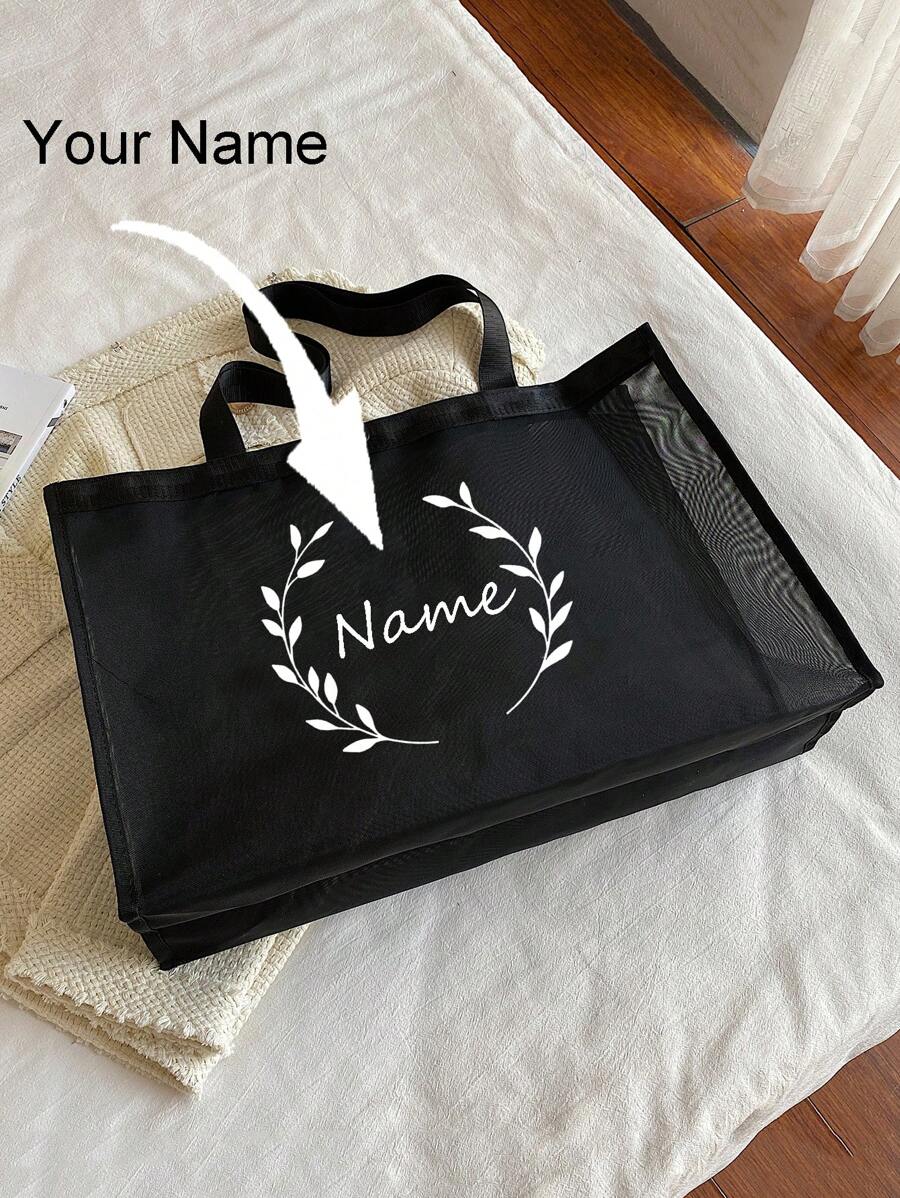 1PC Customized Mesh Tote Bag Your Own Design, Personalized Design ...
