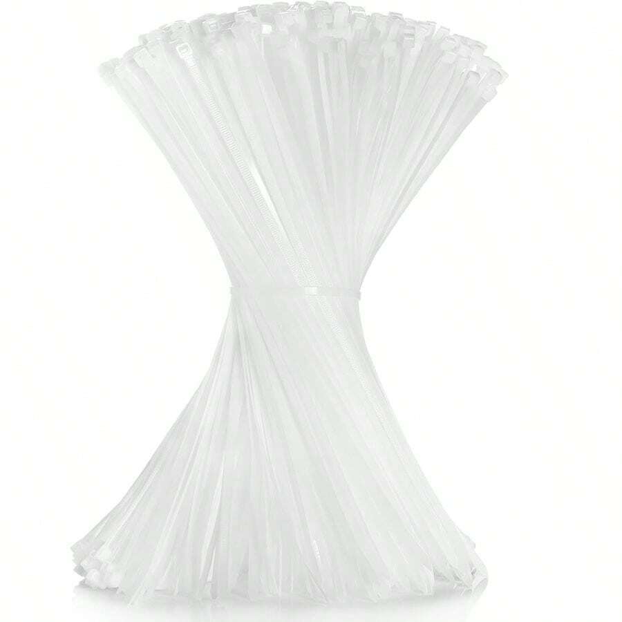 50 Lbs Heavy Duty White Plastic Cable Ties With 50 Lbs Tensile Strength ...