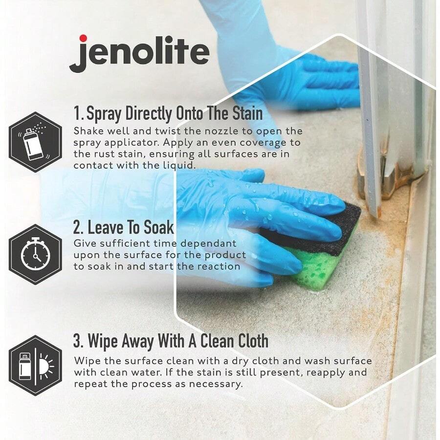 JENOLITE Rust Stain Remover | FAST ACTING | Multi-Surface Rust Stain ...