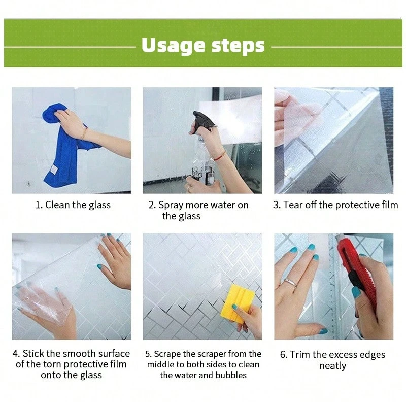 1 Roll Diamond Pattern Window Film, Simple PVC Static Cling Window ...