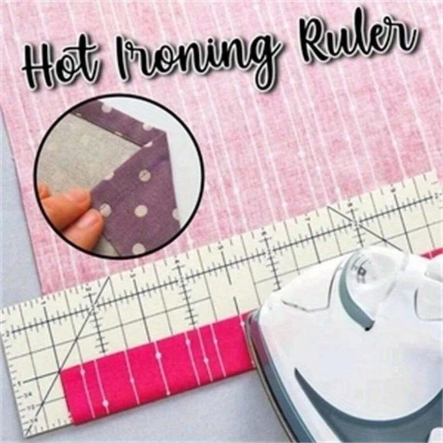 2PCS Sewing Ruler, Hot Ironing Ruler, Large And Small Sizing Ruler ...
