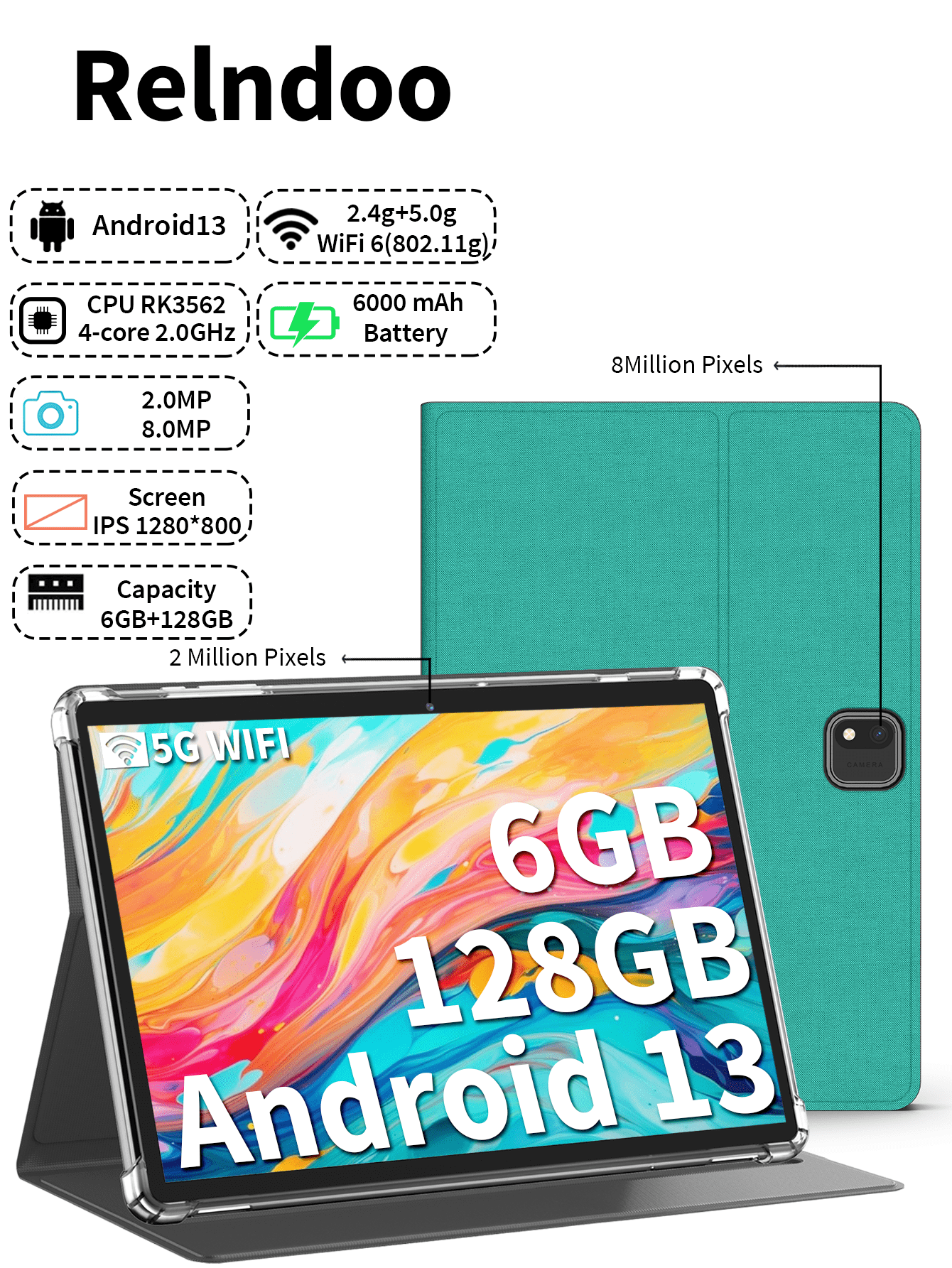 Tableta Android 2024 talla grande nueva, Tableta Android 13 de 10 ...