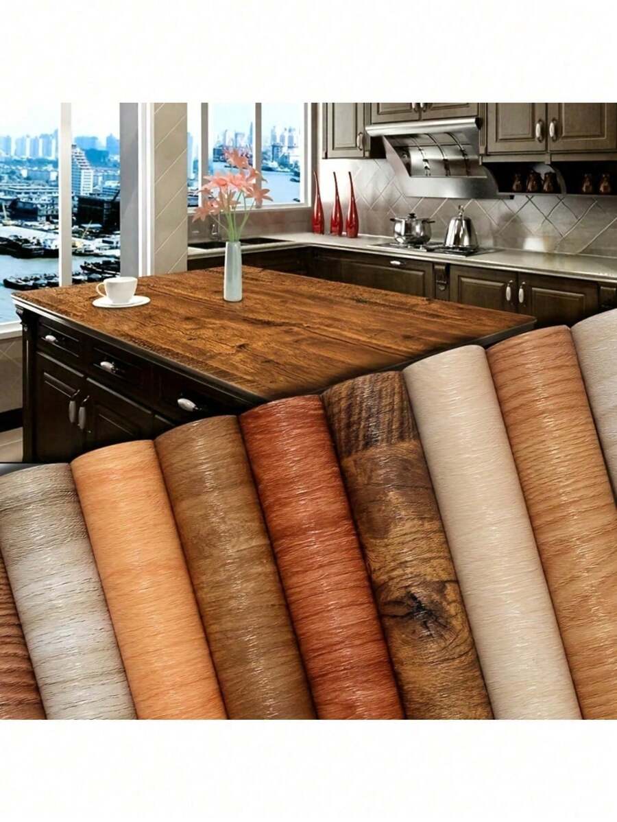 3M X 1 Roll Self-Adhesive Floor Sticker, Wood Grain Pattern With Built ...