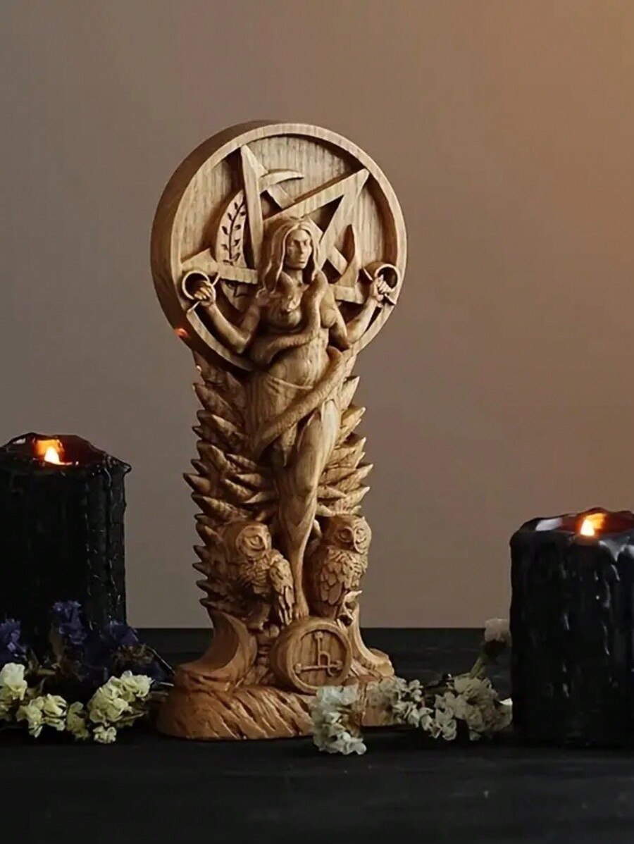 1pc Goddess Sculpture, Western Goddess Sculpture, Sumerian Witch ...