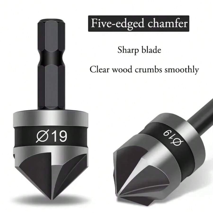 Countersink Drill Bit 3Pcs Chamfer 90°Carbon Steel Drill Bit For Wood ...