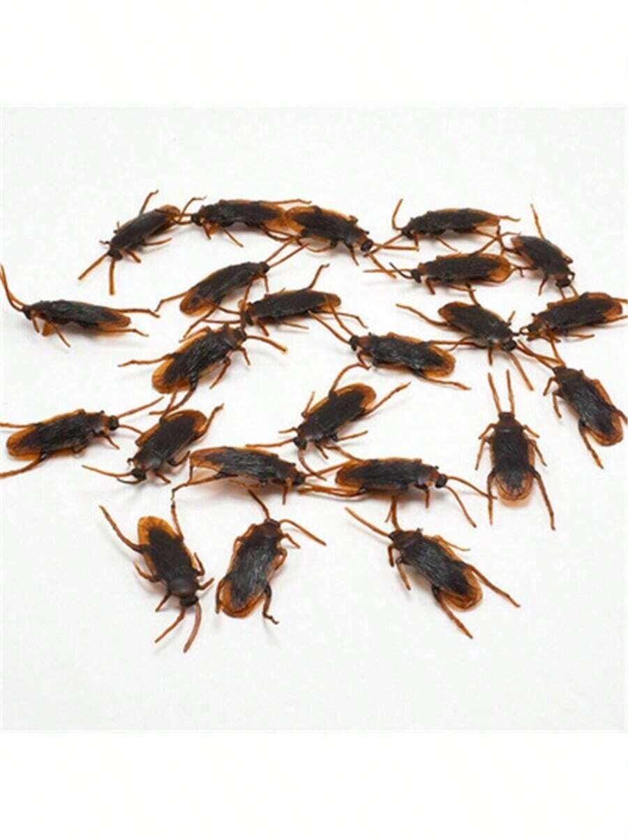 50pcs Realistic Cockroach Toys, Novelty Prank Gags, Shocking Fake ...