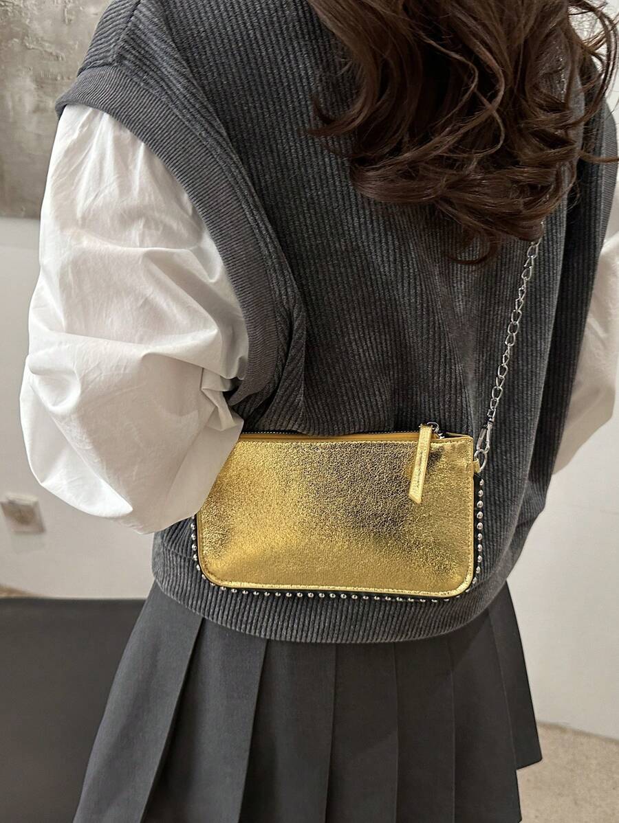 In 2025, The New Fashion Classic Y2k Spice Rivet Mosaic Design PU-Print ...