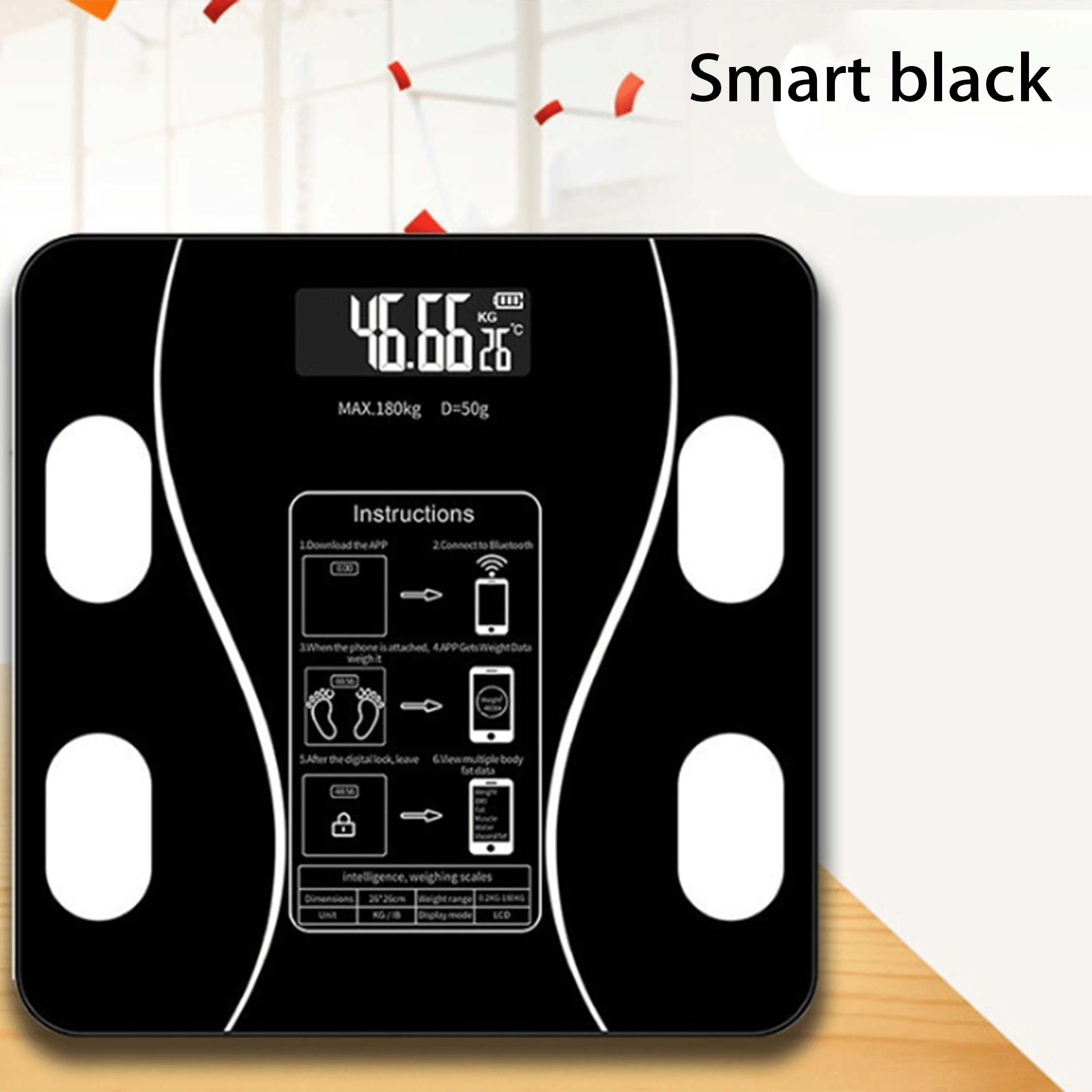 La nuova bilancia elettronica per il grasso corporeo con app Bluetooth è intelligente e accurata ...