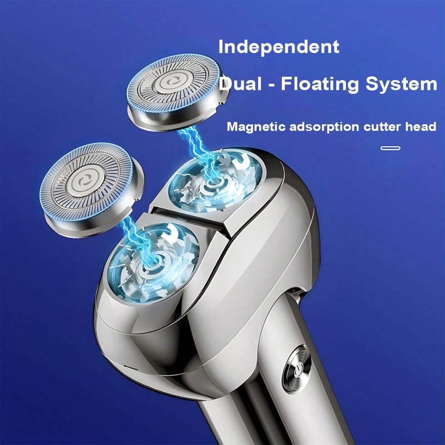 Dual-Head Magnetic Adsorption Razor Head, Portable Car Shaver, Mini ...
