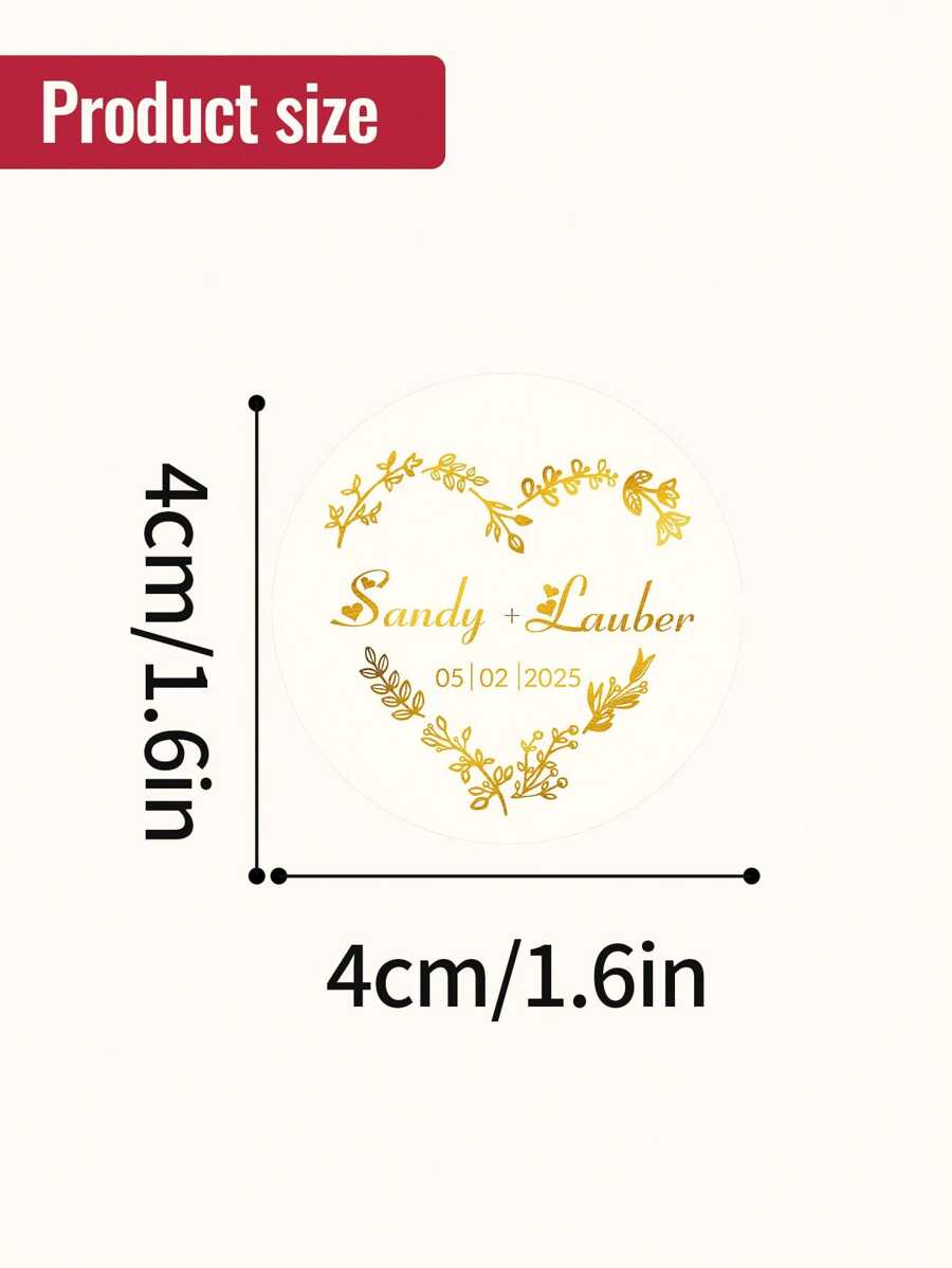 30/60/120/240Pcs Custom Text Round Transparent Hot Stamping Stickers ...