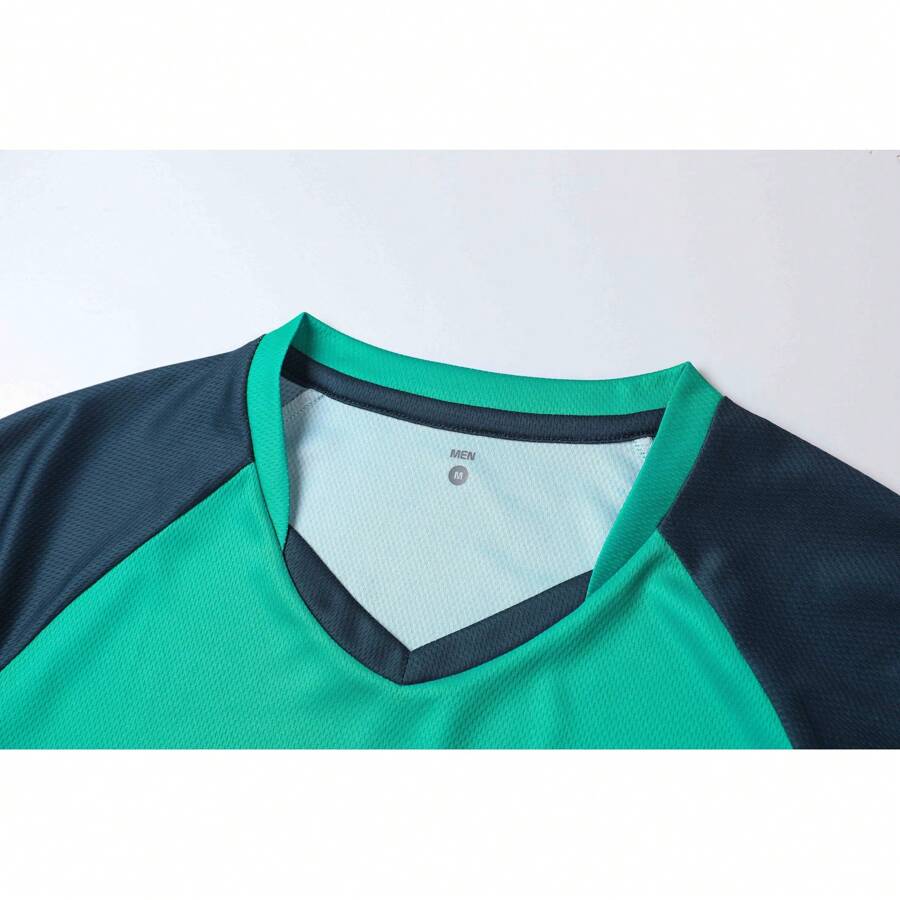 Men's Football Jersey Set, Breathable Moisture-Wicking Game Uniform ...