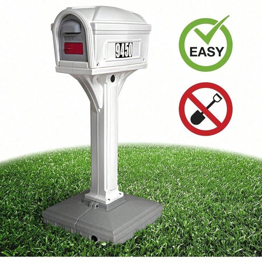 Home By Simplay3 Premium Dig-Free Easy Up Classic Mailbox And Post ...