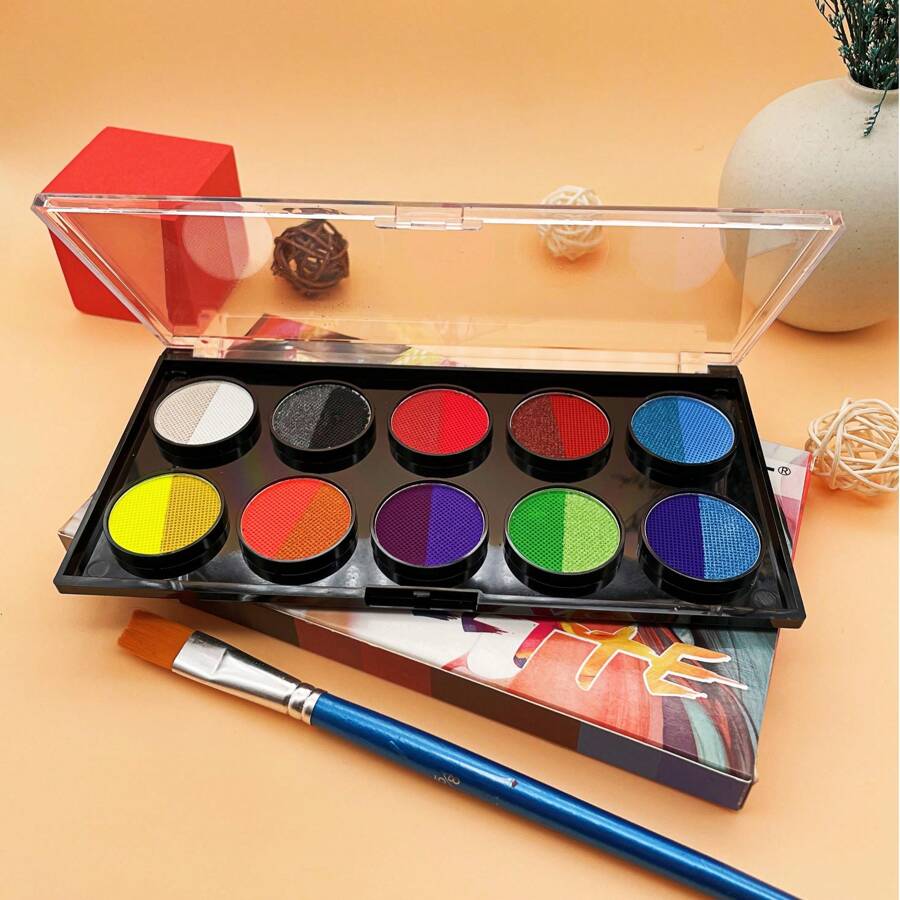 20-Color Face Paint Palette, Water-Soluble & Easy To Wash, Suitable For ...