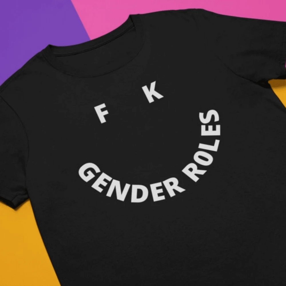 FK Gender Roles Shirt Non Binary Tee LGBTQ Wear They Them Clothing Aks ...