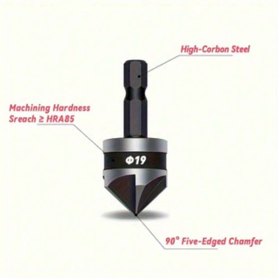 Countersink Drill Bit 3Pcs Chamfer 90°Carbon Steel Drill Bit For Wood ...