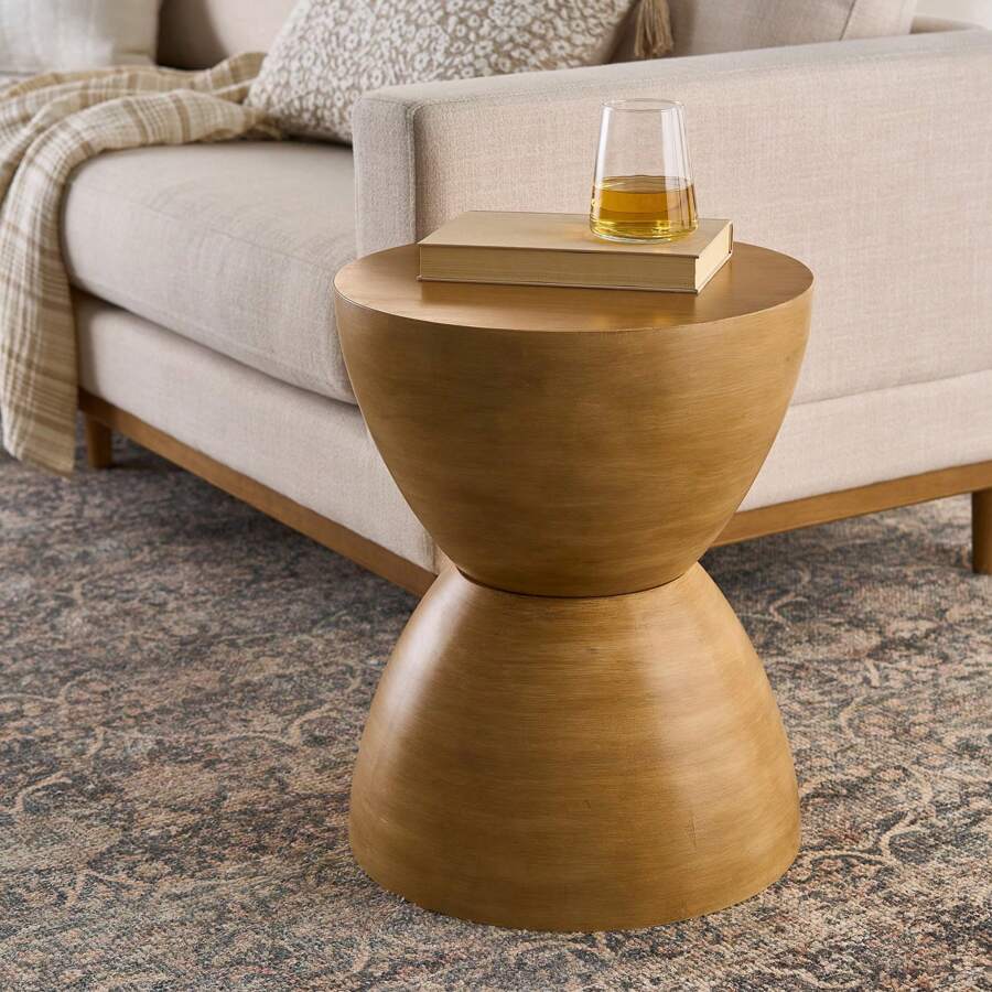 James Wood End Table Light Honey Finish | SHEIN USA