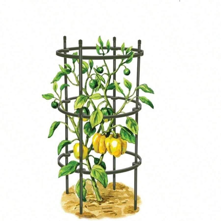 Pepper And Eggplant Cages Plant Stand | Sturdy & Adjustable Garden ...