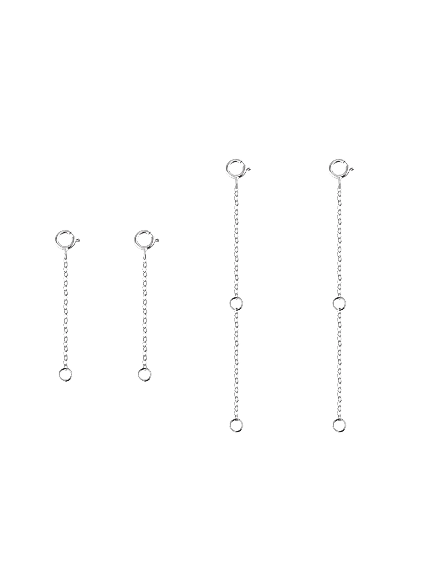 4Pcs Golden Stainless Steel Necklace Extender Chain Necklace Extenders ...