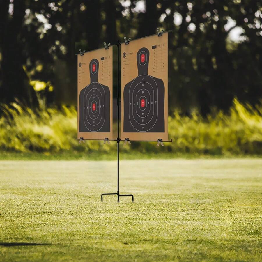 Supports réglables pour cibles de tir, support de cible en papier avec 8 pinces métalliques pour ...