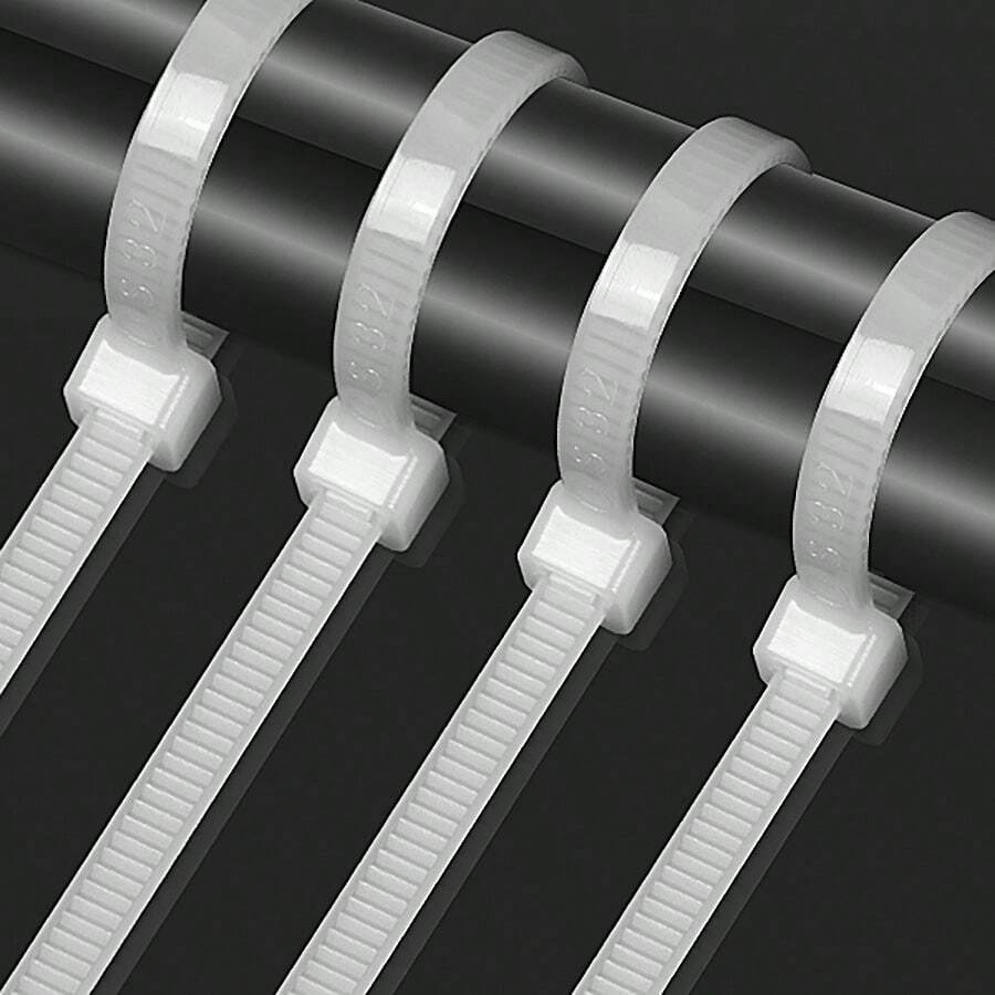 50 Lbs Braçadeiras de Cabo Plásticas Brancas de Uso Pesado com ...