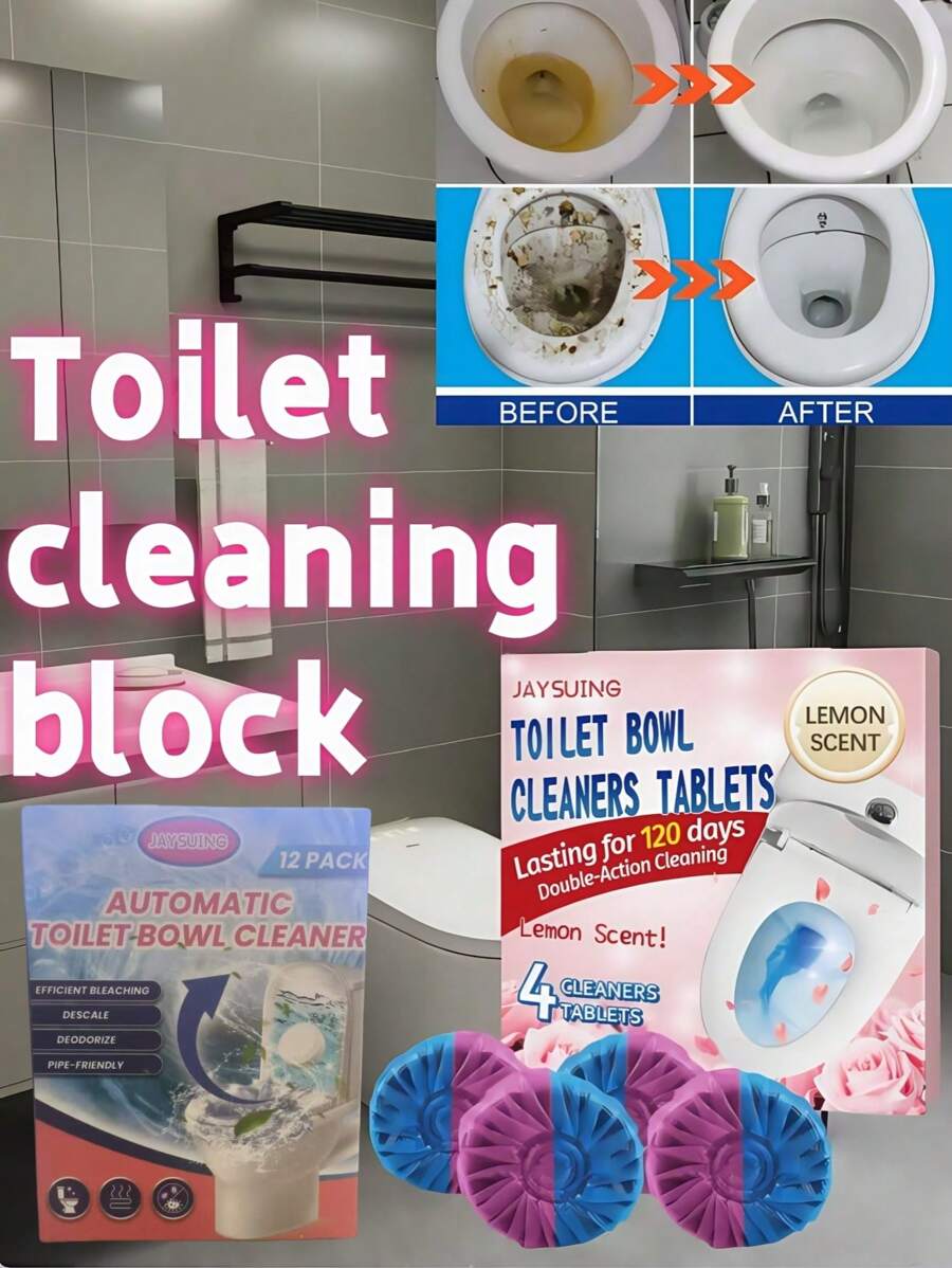 Toilet Cleaning Blocks - Deodorize And Remove Stains And Urine Residue, Household Toilet ...
