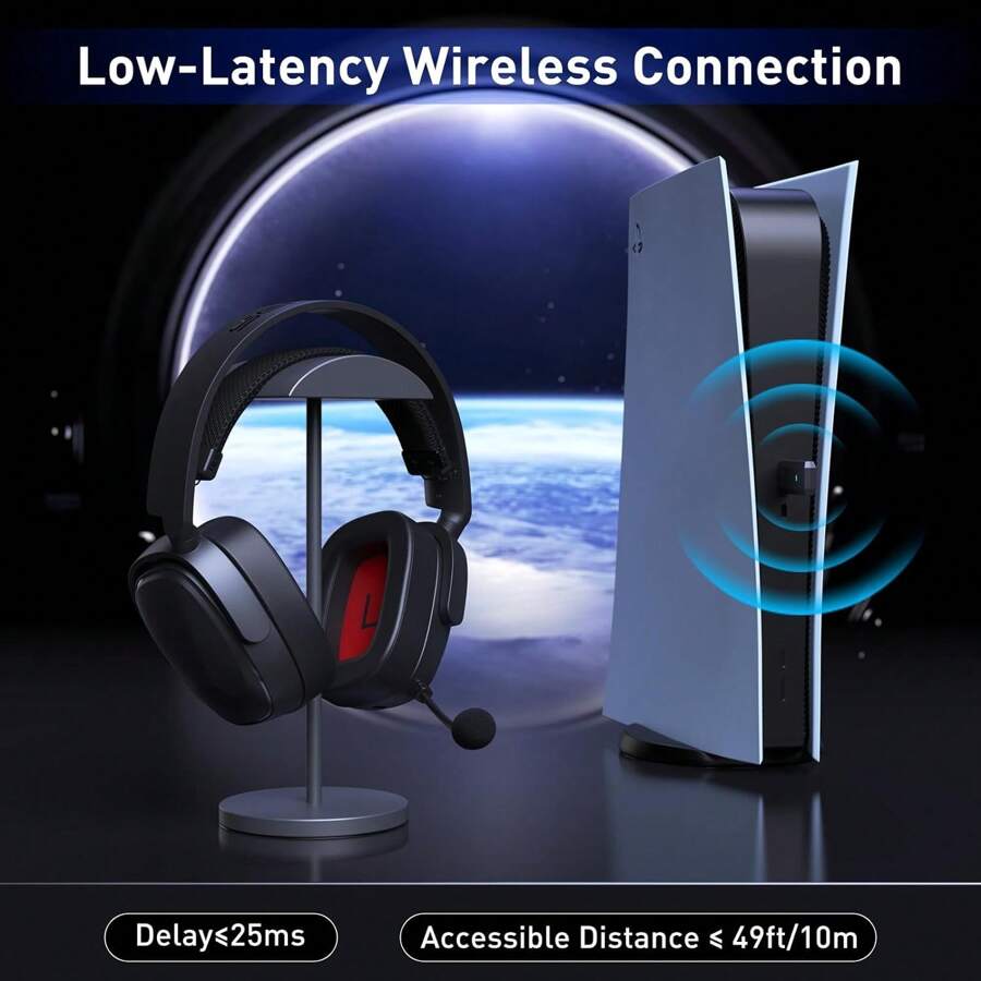 Senzer SENZER X100 Wireless Gaming Headset Compatible With PS4/5 PC ...