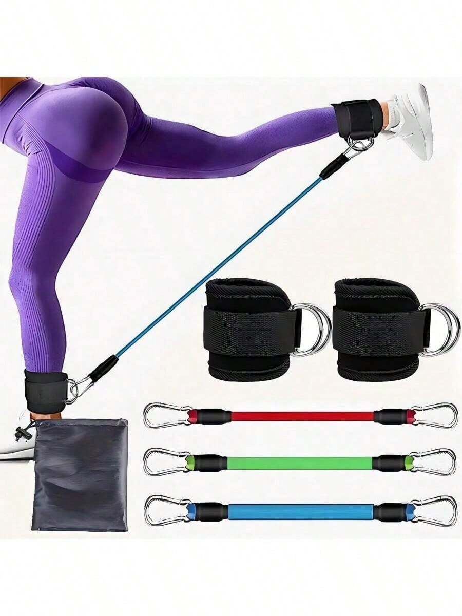 6pcs Ankle Resistance Bands Set - Enhance Leg And Butt Workouts Via ...