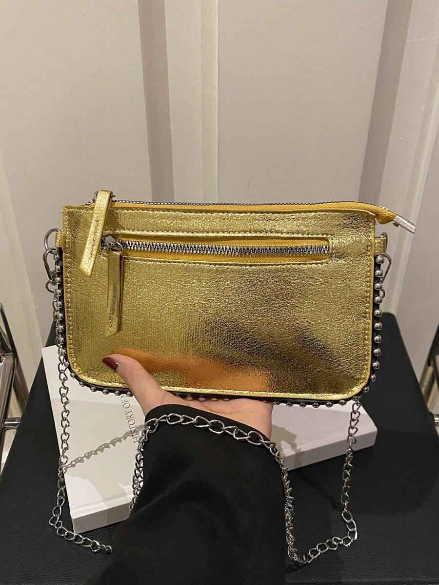 In 2025, The New Fashion Classic Y2k Spice Rivet Mosaic Design PU-Print ...