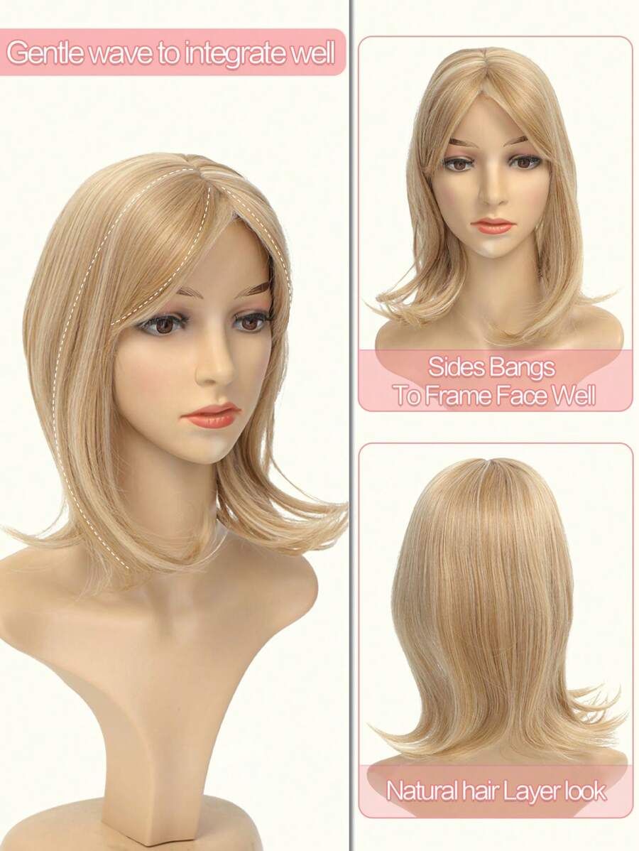 Postizos de cabello ondulado para cabello ralo de 12 pulgadas para ...