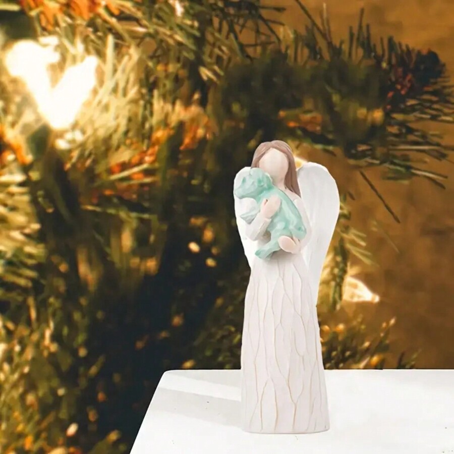 1pc Mom And Kids Figurines, Sculpted Hand-Painted Mother And Two ...