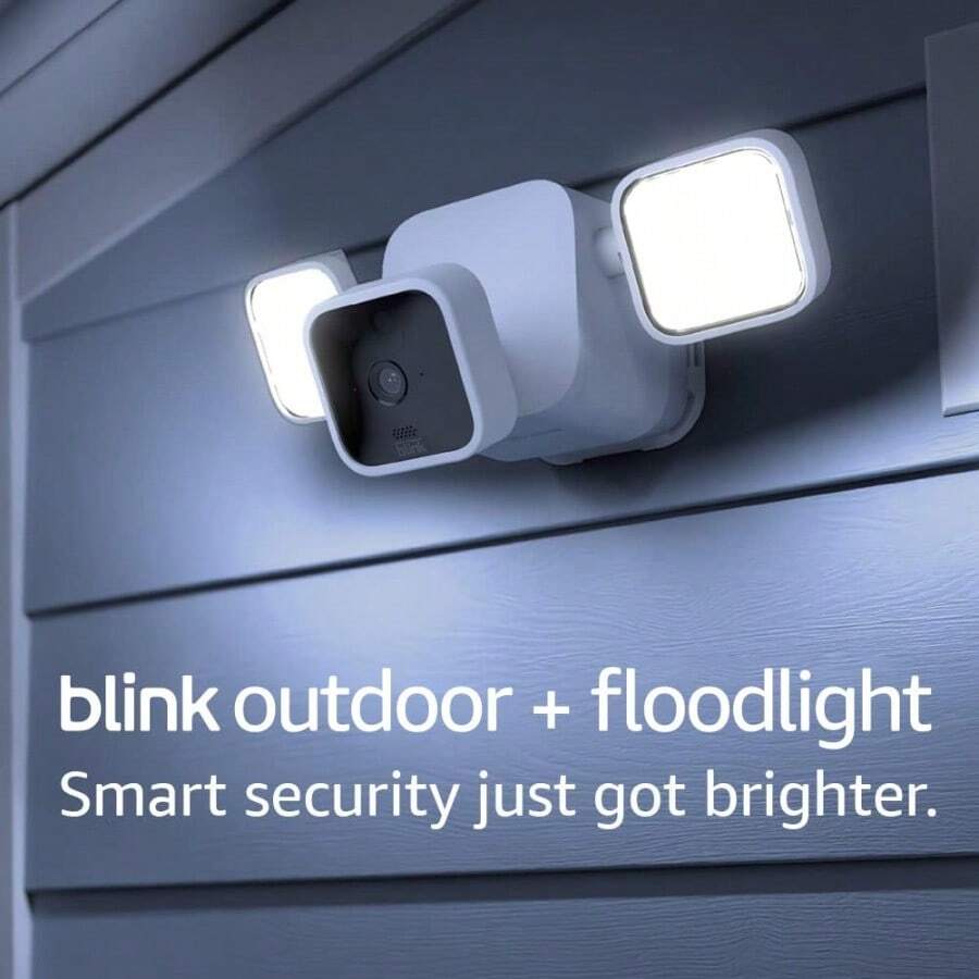 Blink Outdoor + Floodlight | Wireless Battery-Powered HD Floodlight Mount And Smart Security ...