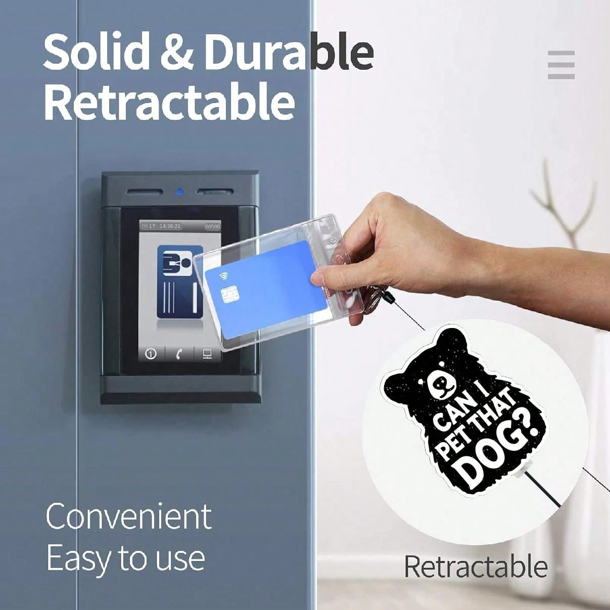 Fun Bear Badge Roll Retractable Fun ID Card Holder Cute Badge Clip ...