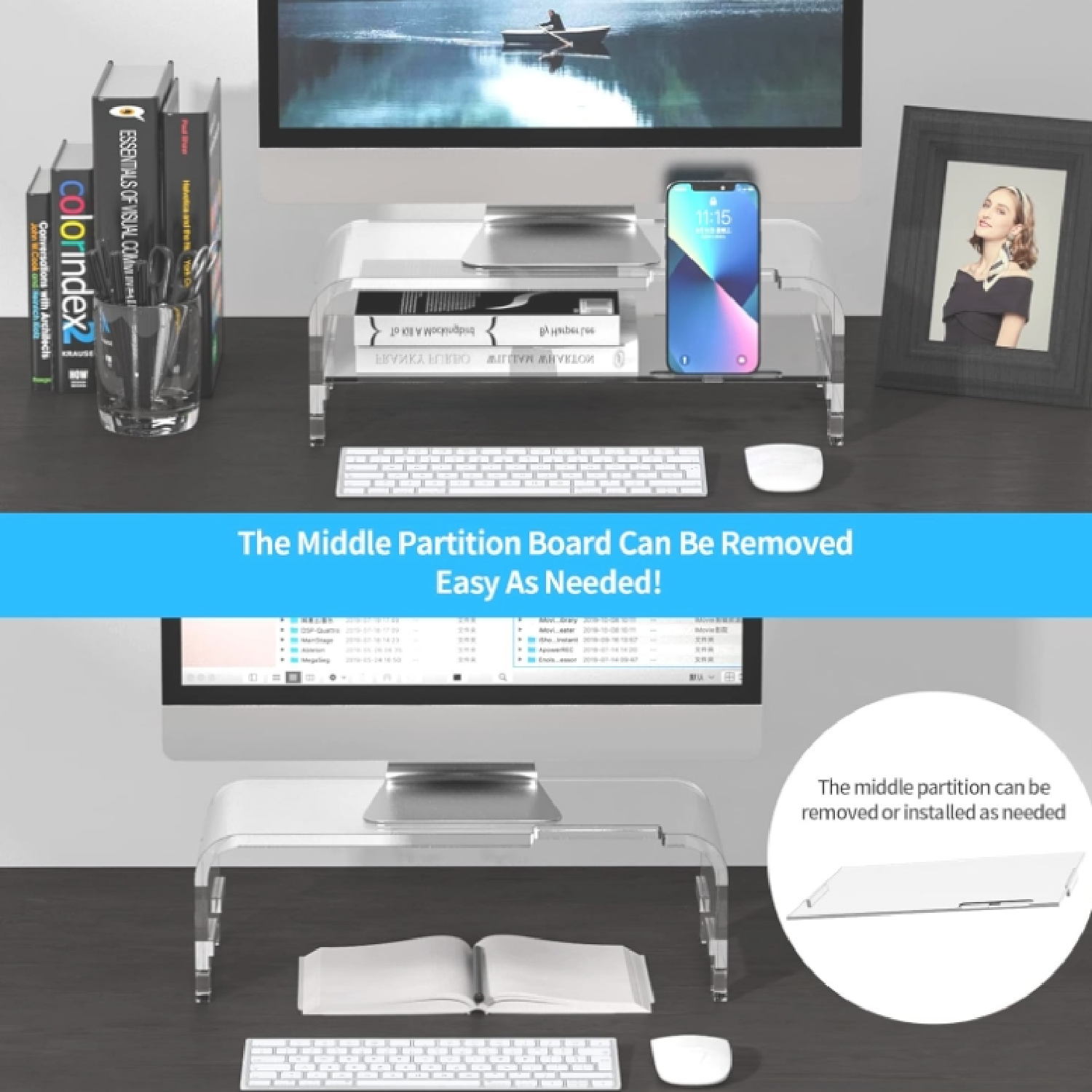 Acrylic Laptop Stand Acrylic Monitor Stand Riser Acrylic Computer Stand ...