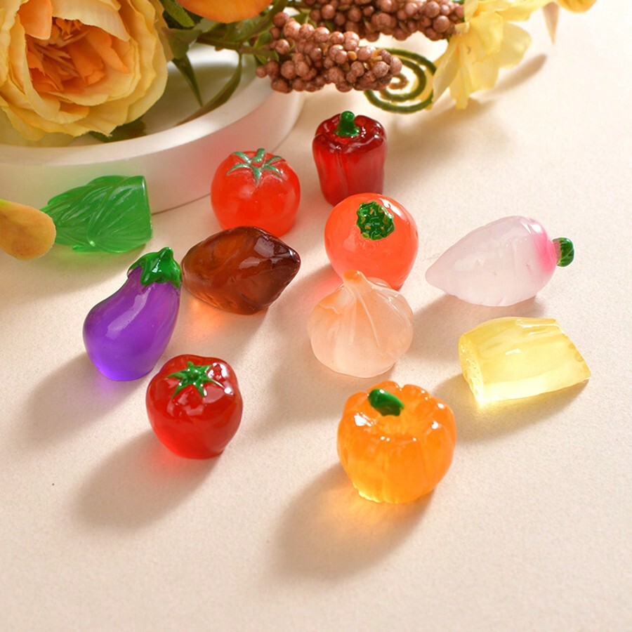 Resin Crafted Miniature Vegetable Decorations For DIY Micro Landscape ...
