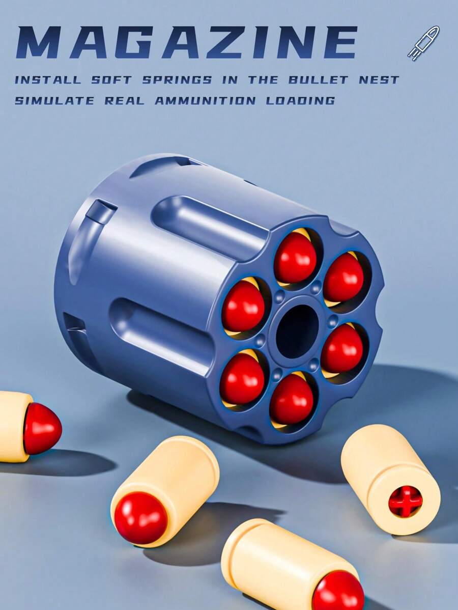 ZP5, Soft Bullet Gun, Mechanical, Double Action, Revolver, Soft Bullet ...