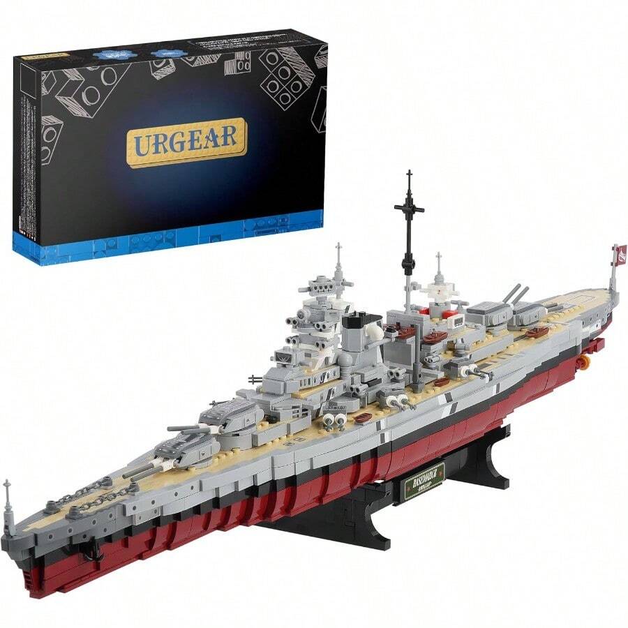 URGEAR Bismarck Battleship Warship Model Building Blocks Set WW2 ...