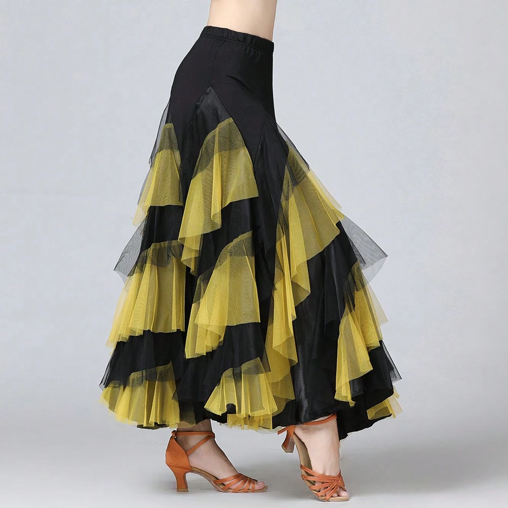 Women Dancing Costume Flamenco Waltz Ballroom Dance Skirt Classical ...
