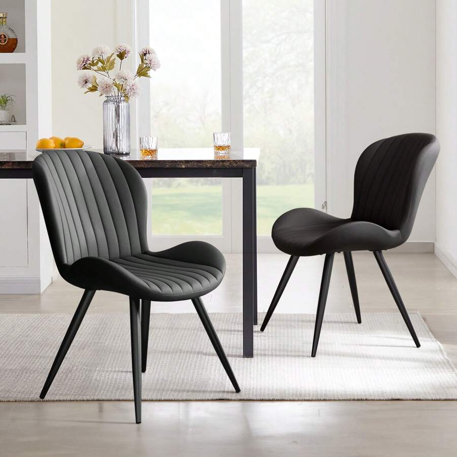 Nalupatio Modern Dining Chairs Set Of 2, Upholstered Kitchen Dinner ...