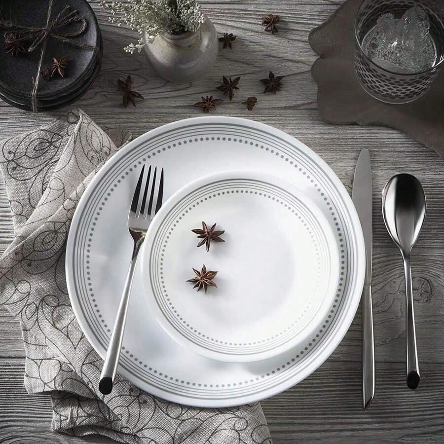 Corelle Vitrelle 18-Piece Service For 6 Dinnerware Set, Triple Layer ...